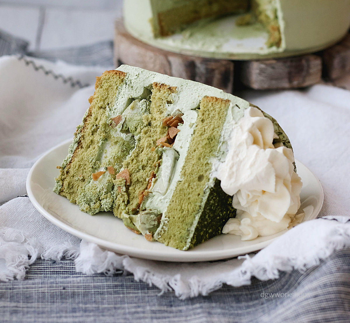 Hands-on Matcha (or Mango) Mochi Cream Cake with Matcha (or Mango) Jel ...